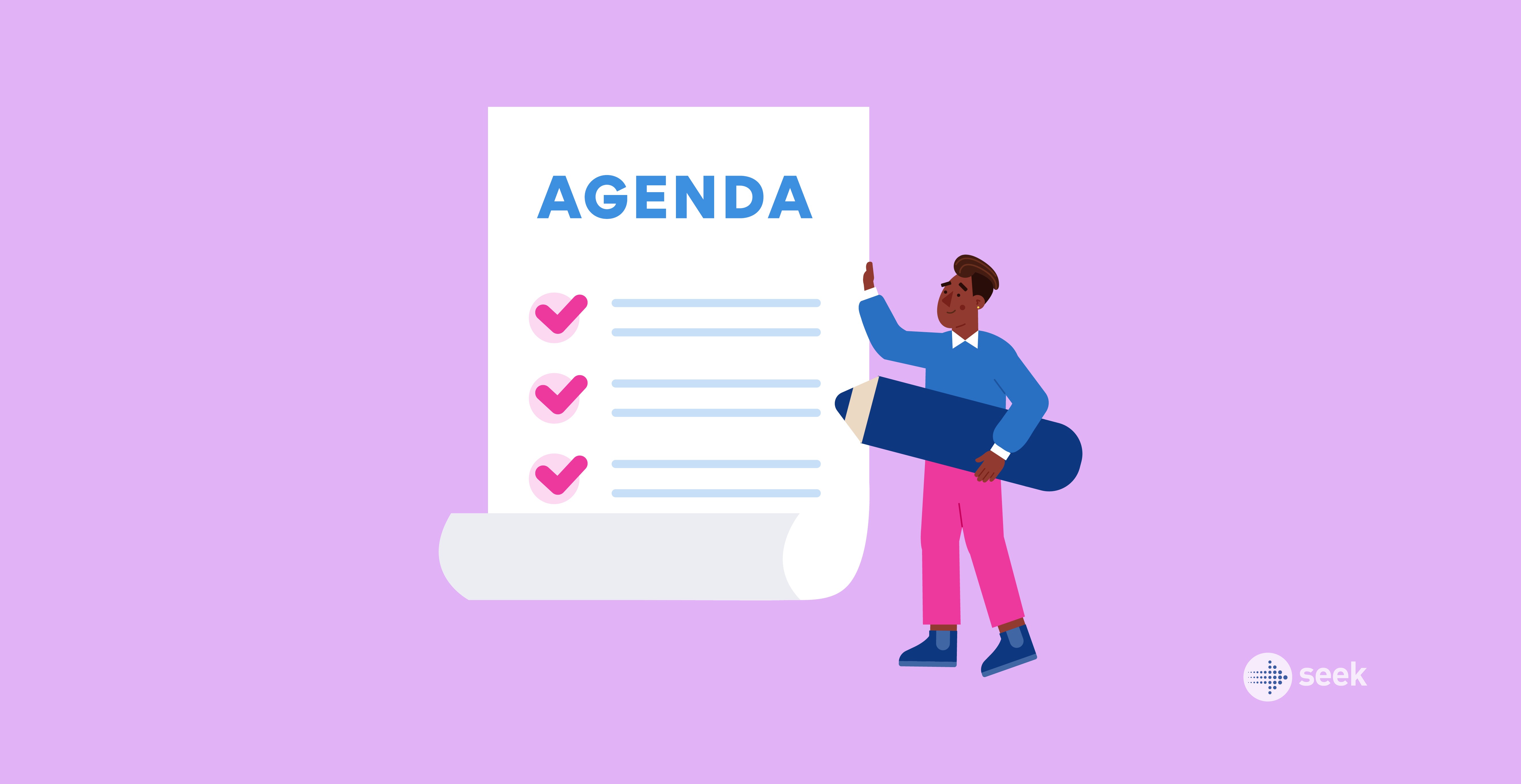How to write a meeting agenda with examples - SEEK